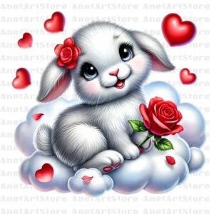 Valentine Clipart Valentine's Day Valentine Animals Love Clipart Bunny ...