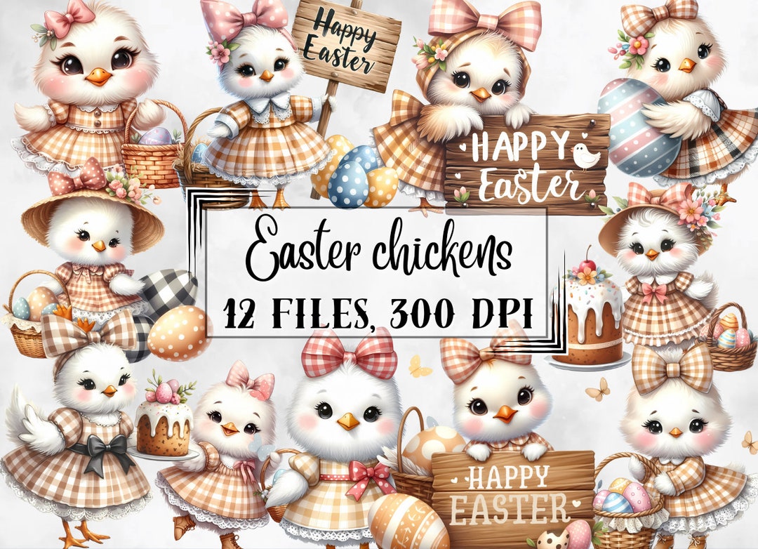 Easter Chickens Png, Easter Chicken Clipart, East Eggs Clip Art, Wall ...
