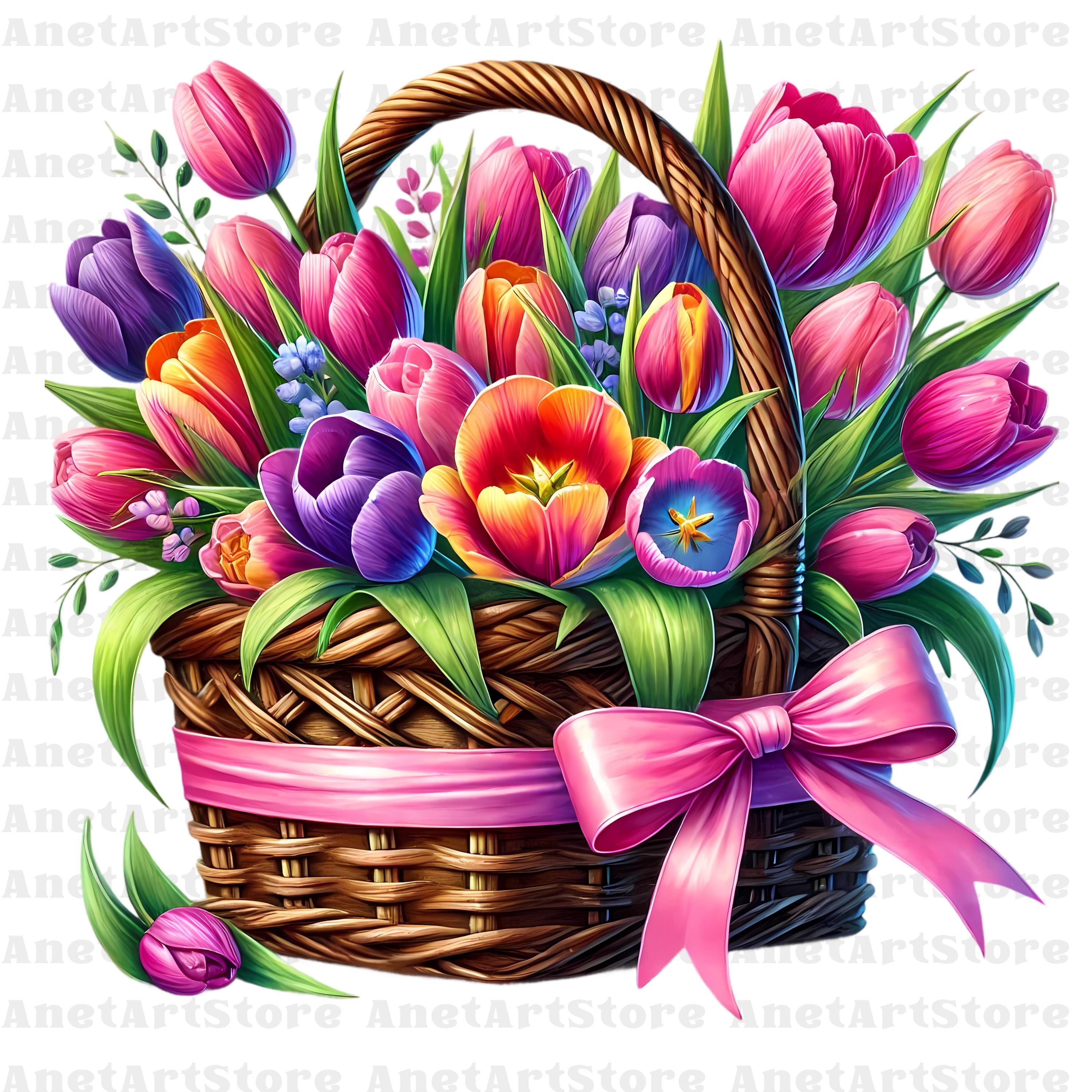 Spring Clipart Spring Floral Clipart Floral Tulips Png Hello Spring ...