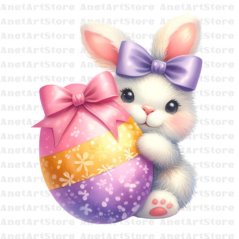Easter Bunny Clipart, Easter Egg Clipart, Easter Sublimation, Easter ...