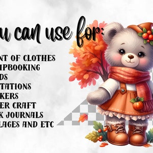 Bear Clip Art, Cute Bears Clipart, Halloween Clipart, Halloween ...