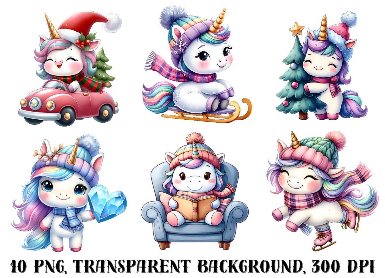 Unicorn Clipart, Unicorn Png, Unicorn Clip Art, Christmas Unicorn ...