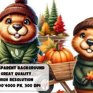 Beaver Clipart, Beavers Clipart, Beaver Png, Autumn Clipart, Fall Clip ...