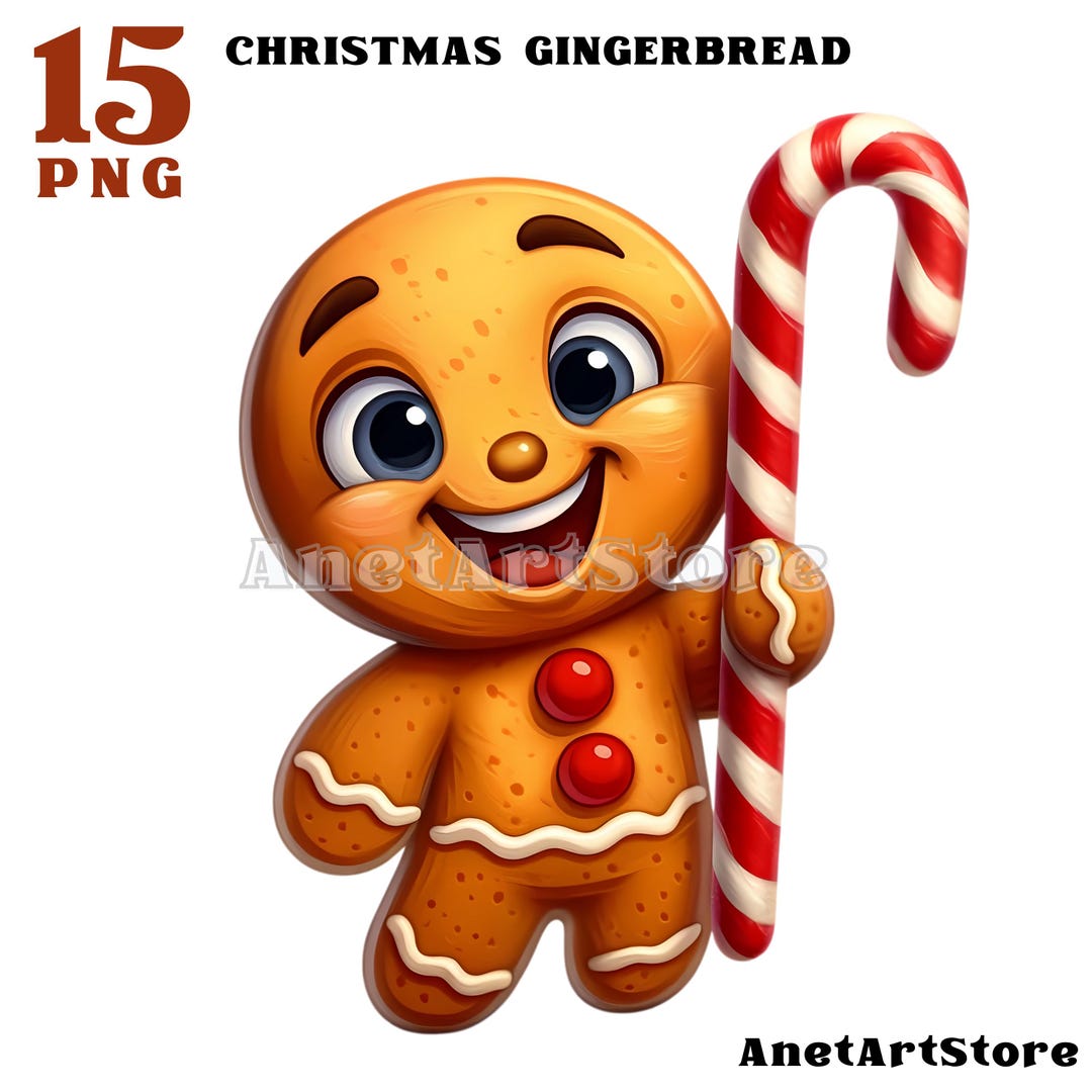 Christmas Gingerbread Clipart Winter Holiday Png Cute Gingerbread Man ...