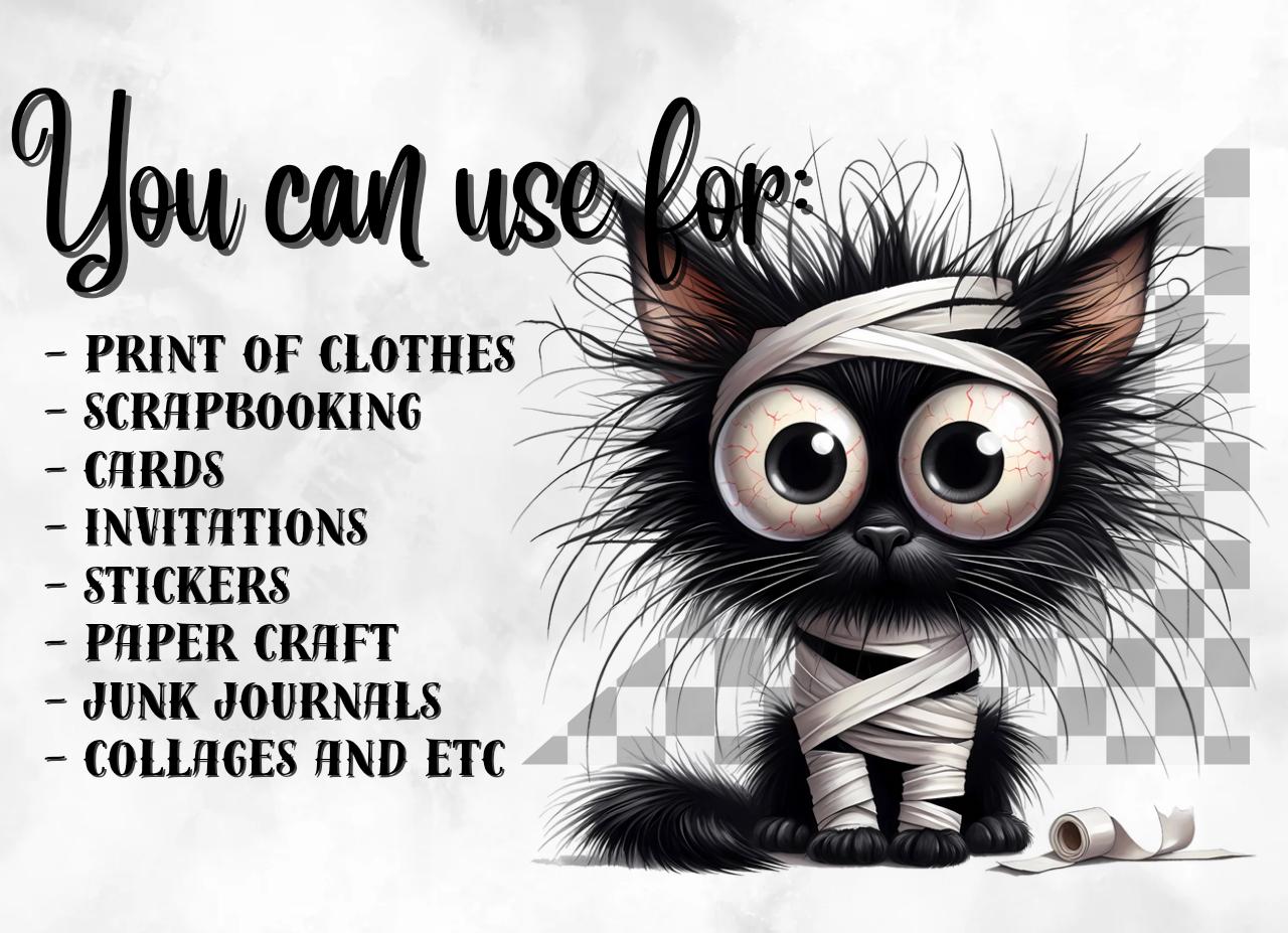 Cat Clipart, Funny Cats Png, Halloween Clipart, Halloween Cat Png ...