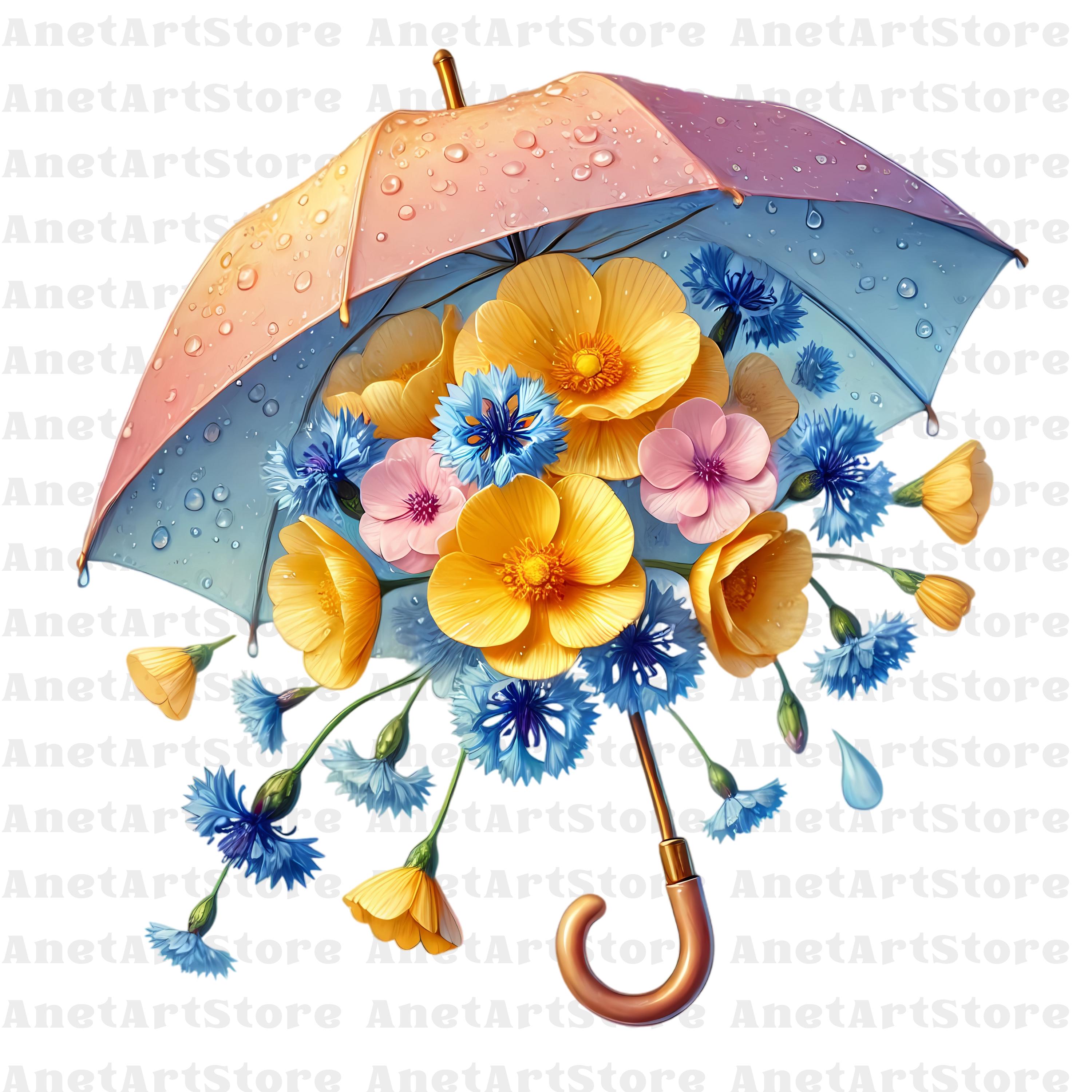 Spring Clipart Spring Floral Clipart Floral Umbrella Png Hello Spring ...