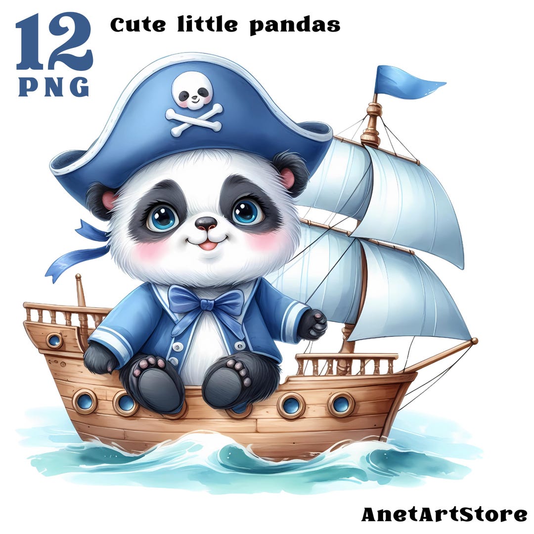 Panda Clipart, Cute Baby Boy Panda Png, Little Panda Clip Art, Baby ...