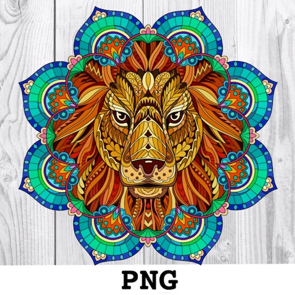 Lion Mandala Tshirt - Etsy