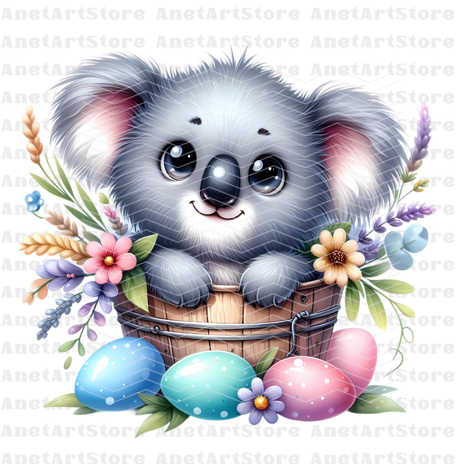 Cute Farm Animals Clipart Easter Clipart Farmhouse Illustration Easter ...