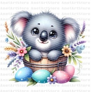 Cute Farm Animals Clipart Easter Clipart Farmhouse Illustration Easter ...
