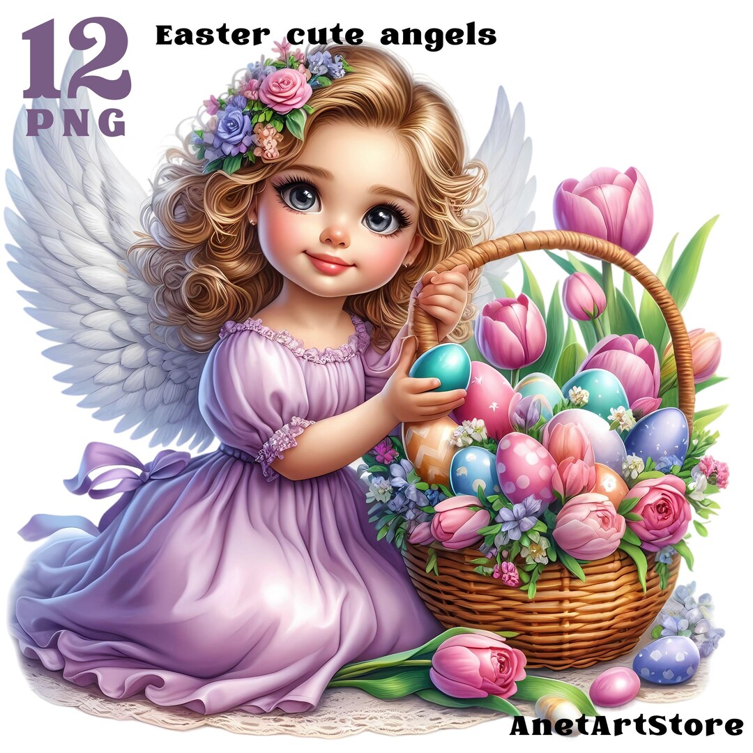 Easter Clipart, Easter Angel Clipart, Heavenly Child Clipart ...