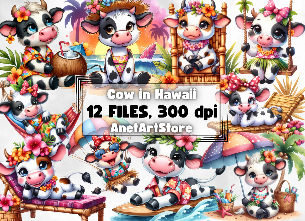 Cow Clipart, Cows Clipart, Cow Png, Funny Cow Clip Art, Tropical ...
