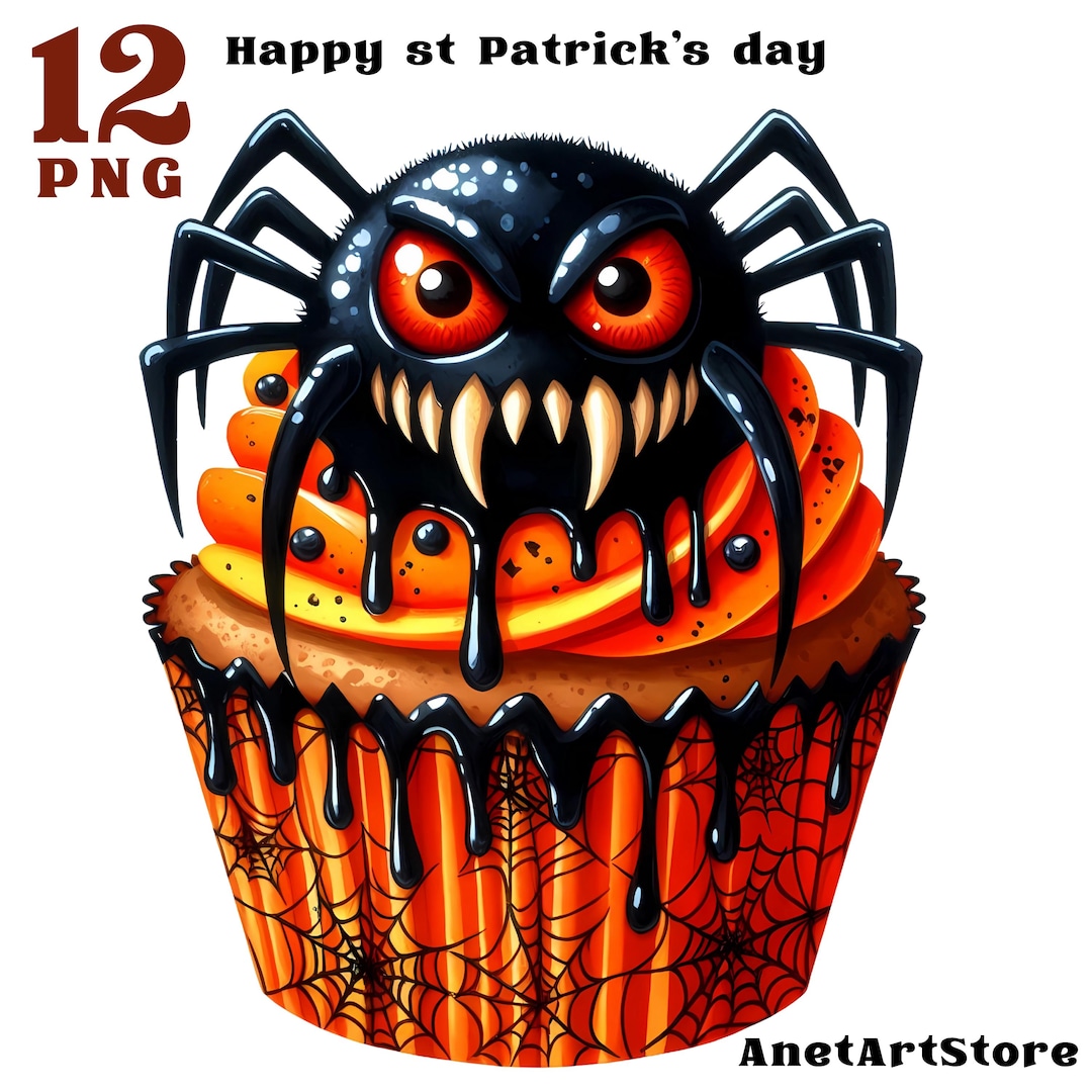 Cupcake Clipart, Halloween Cupcake Png, Spooky Clipart, Bakery Clipart ...