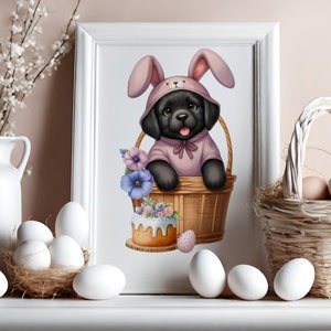 Easter Clipart, Easter Dog Clipart, Easter Labrador Clipart, Wall Art ...
