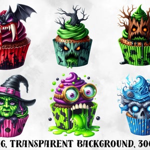 Cupcake Clipart, Halloween Cupcake Png, Spooky Clipart, Bakery Clipart ...