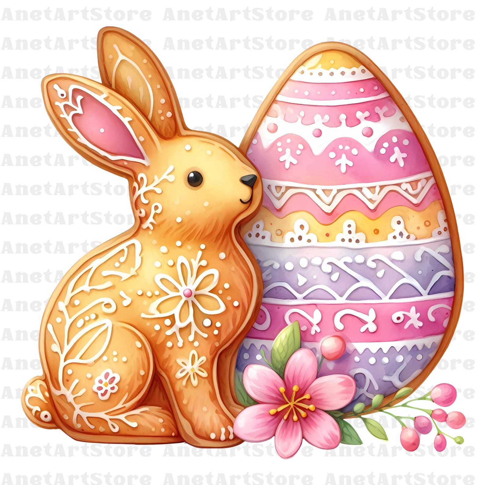 Easter Clipart, Easter Gingerbread Clipart, Easter Sublimation, Easter ...
