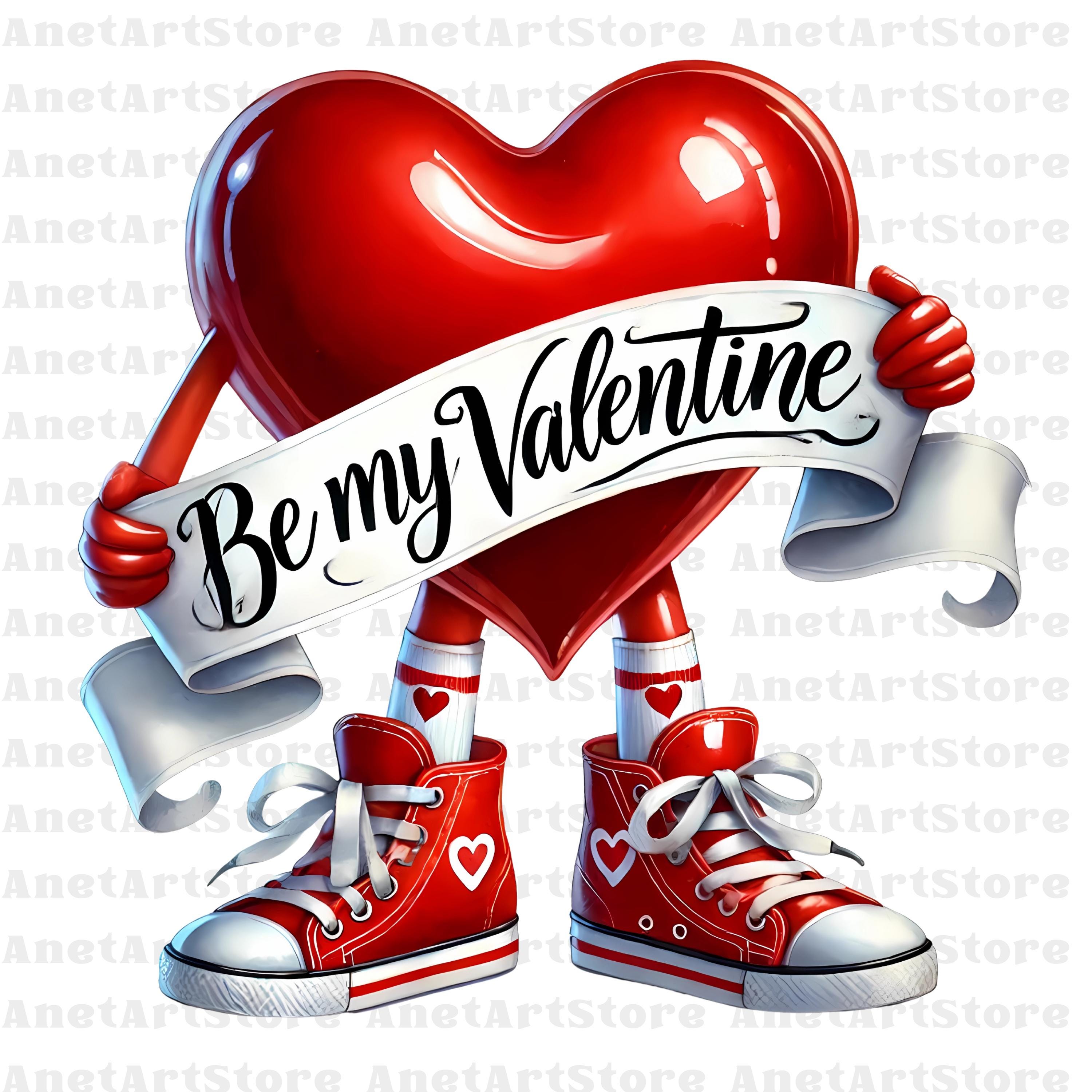 Heart Clipart Funny Valentine Clipart Valentine's Day Illustration ...