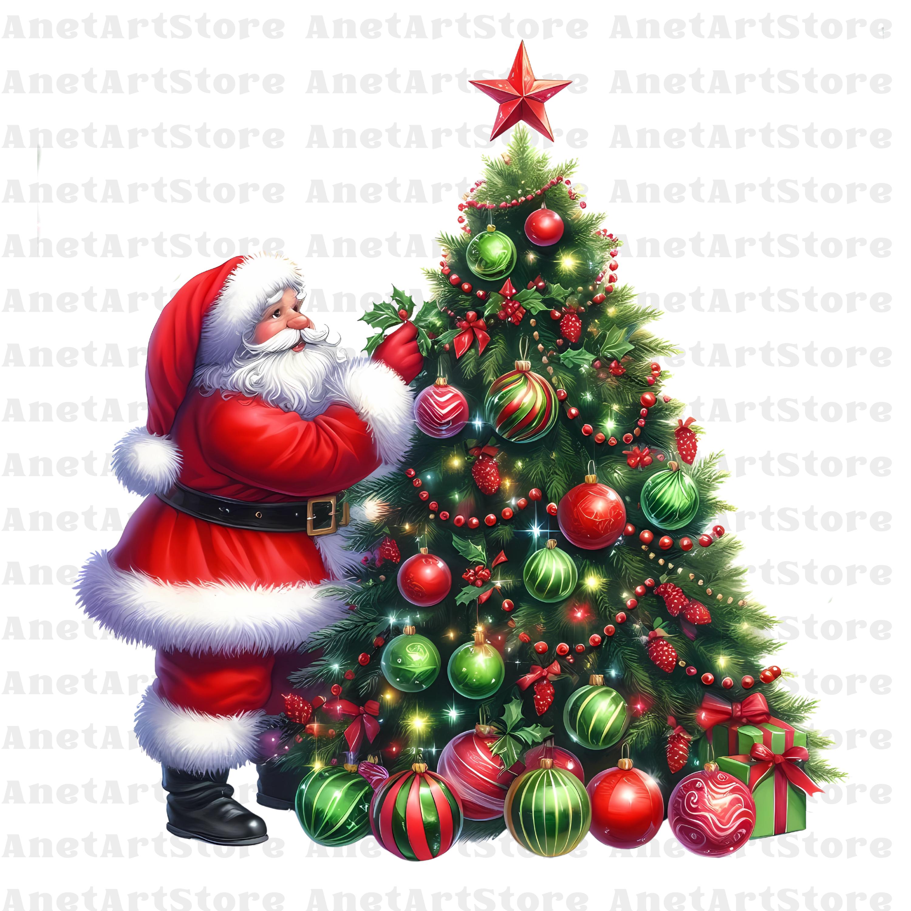 Christmas Clipart, Santa Clipart, Santa Clause, Christmas Stickers ...