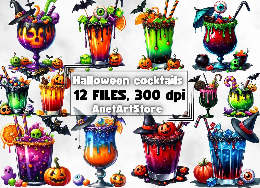 Cocktail Clipart, Halloween Cocktail Png, Spooky Clipart, Halloween ...