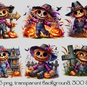 Scarecrow Clipart Fall Scarecrow Png Cute Scarecrow Graphic, Halloween ...