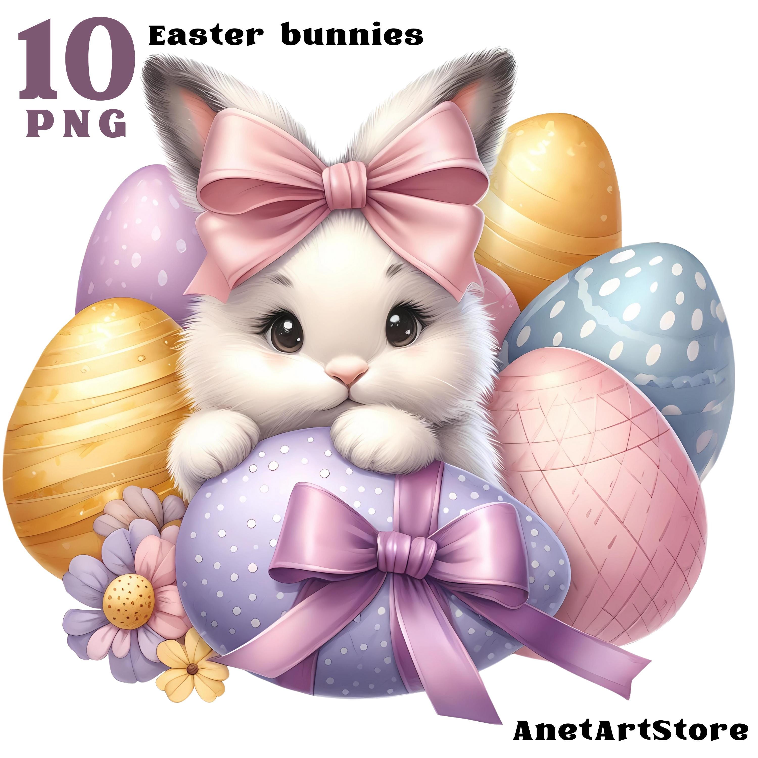 Easter Bunny Clipart, Easter Egg Clipart, Easter Sublimation, Easter ...