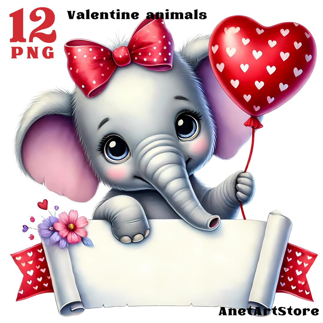 Valentine Clipart Valentine's Day Valentine Animals Love Clipart Bunny ...