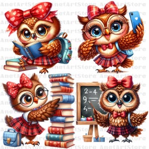 12 PNG School Owl Clipart, Owls Clipart, Owl Png, Watercolour Owl ...