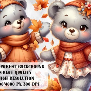 Bear Clip Art, Cute Bears Clipart, Halloween Clipart, Halloween ...