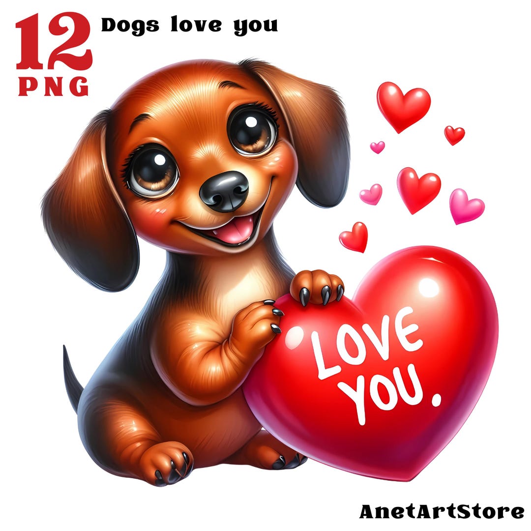 Dog Clipart Puppy Clipart Valentine Clipart Puppy Love Clipart Dog ...