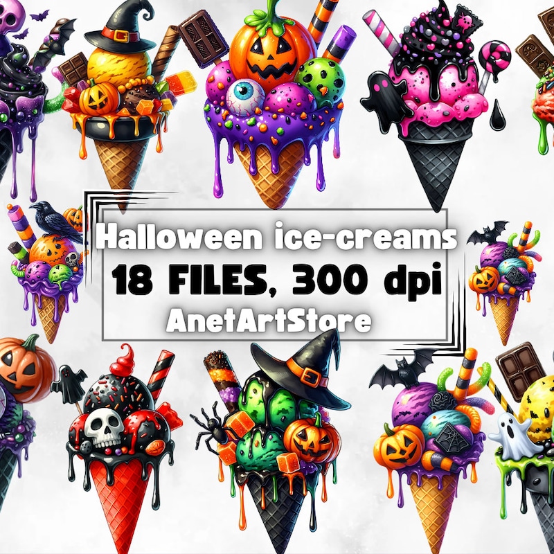 Halloween Ice Cream Cone - Etsy