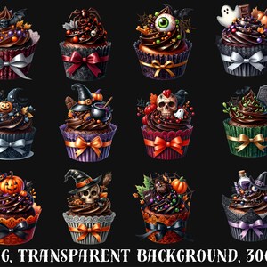 Cupcake Clipart, Halloween Cupcake Png, Spooky Clipart, Bakery Clipart ...