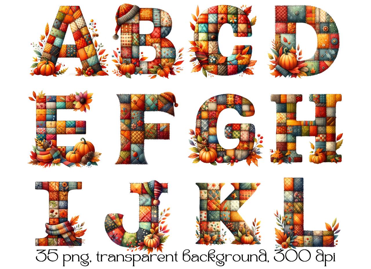 Alphabet Clipart Fall Alphabet Autumn Alphabet Fall Letters Autumn ...