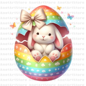 Easter Bunny Clipart, Easter Egg Clipart, Easter Sublimation, Easter ...