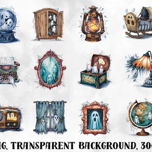 Halloween Clipart, Ghost House Png, Spooky Clipart, Cute Halloween ...