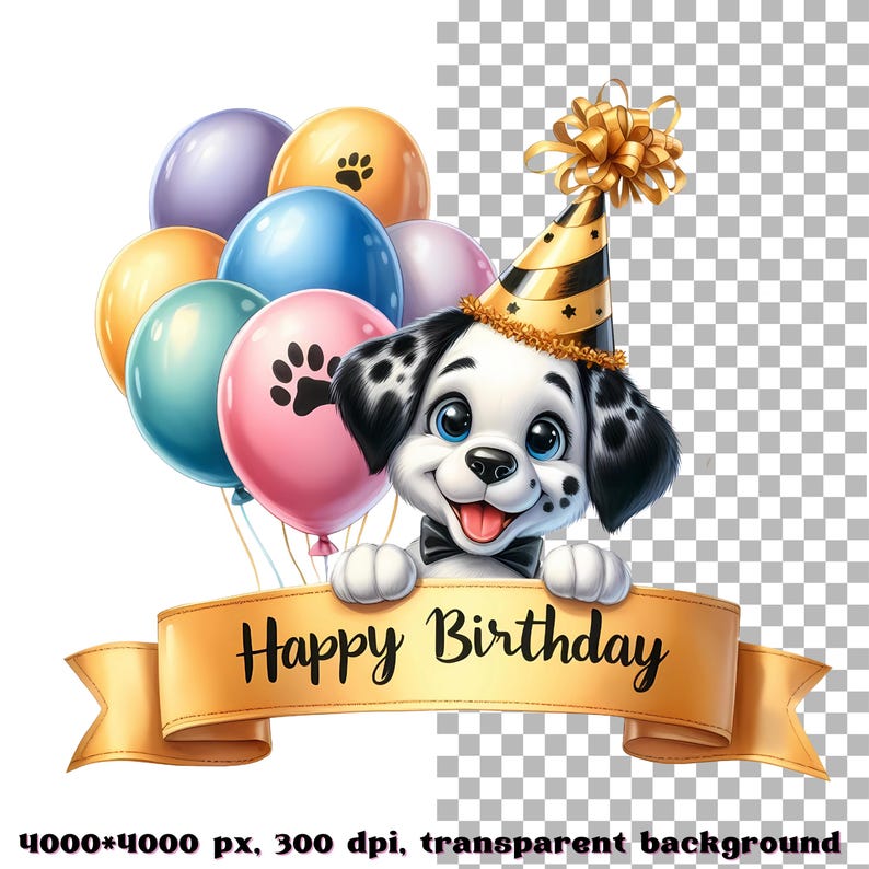Dog Clipart, Dog Png, Puppy Png, Dogs Clipart, Birthday Clipart, Dogs ...