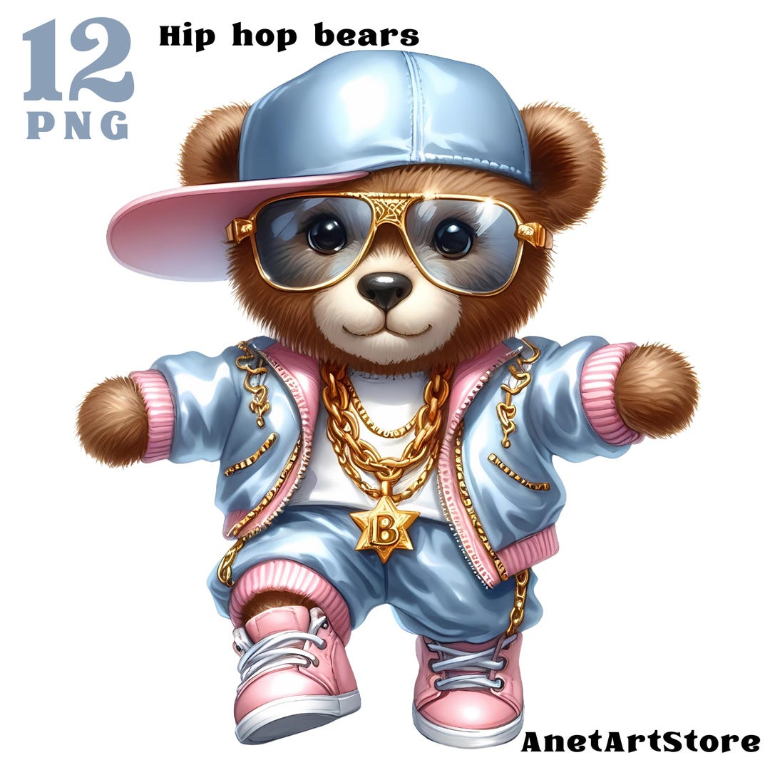 Bear Clipart, Teddy Bear Clipart, Hip Hop Clipart, Dancer Png, Cool ...