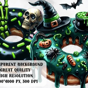 Donut Clipart, Halloween Donut Png, Spooky Clipart, Donuts Clipart ...