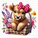 Spring Clipart Spring Highland Cow Clipart Png Cute Spring Cow Cub ...