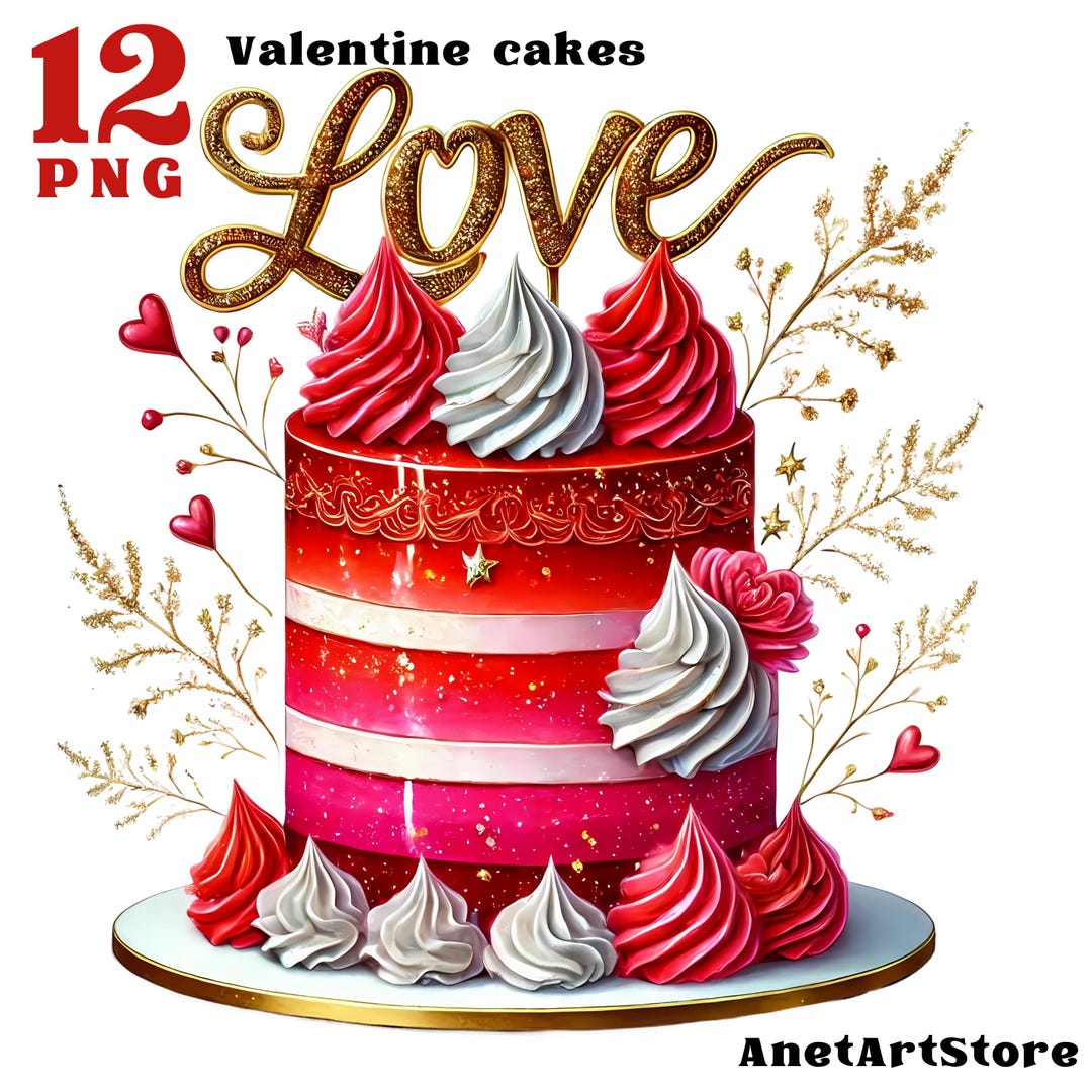 Valentine Clipart Valentine Cake Clipart Valentine's Day Valentine ...