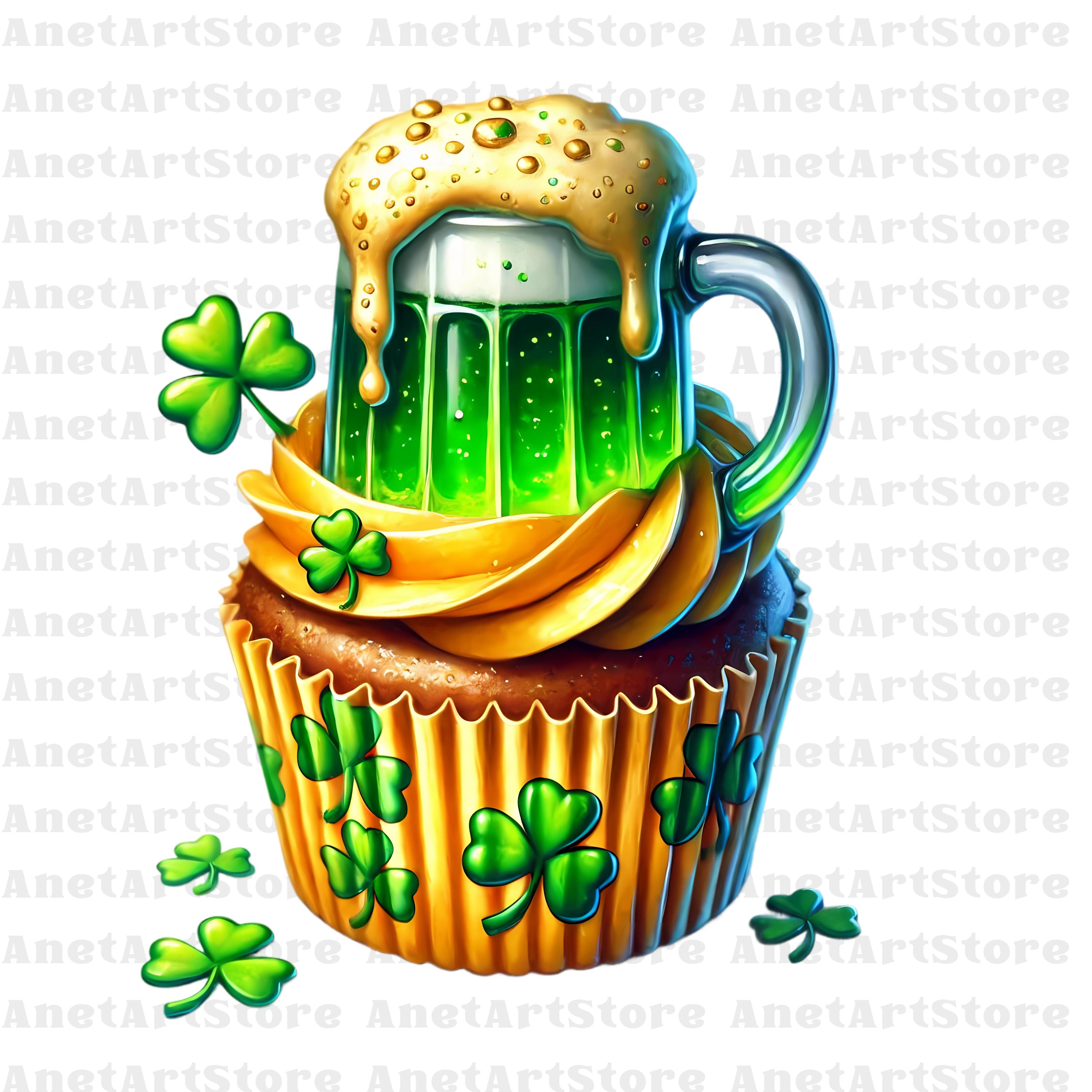 Cupcake Clipart St Patrick's Day Clipart Green Clipart Clover Clipart ...