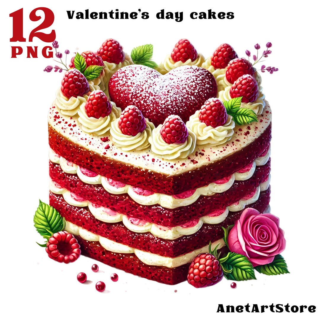 Valentine Clipart Valentine Cake Clipart Valentine's Day Valentine ...