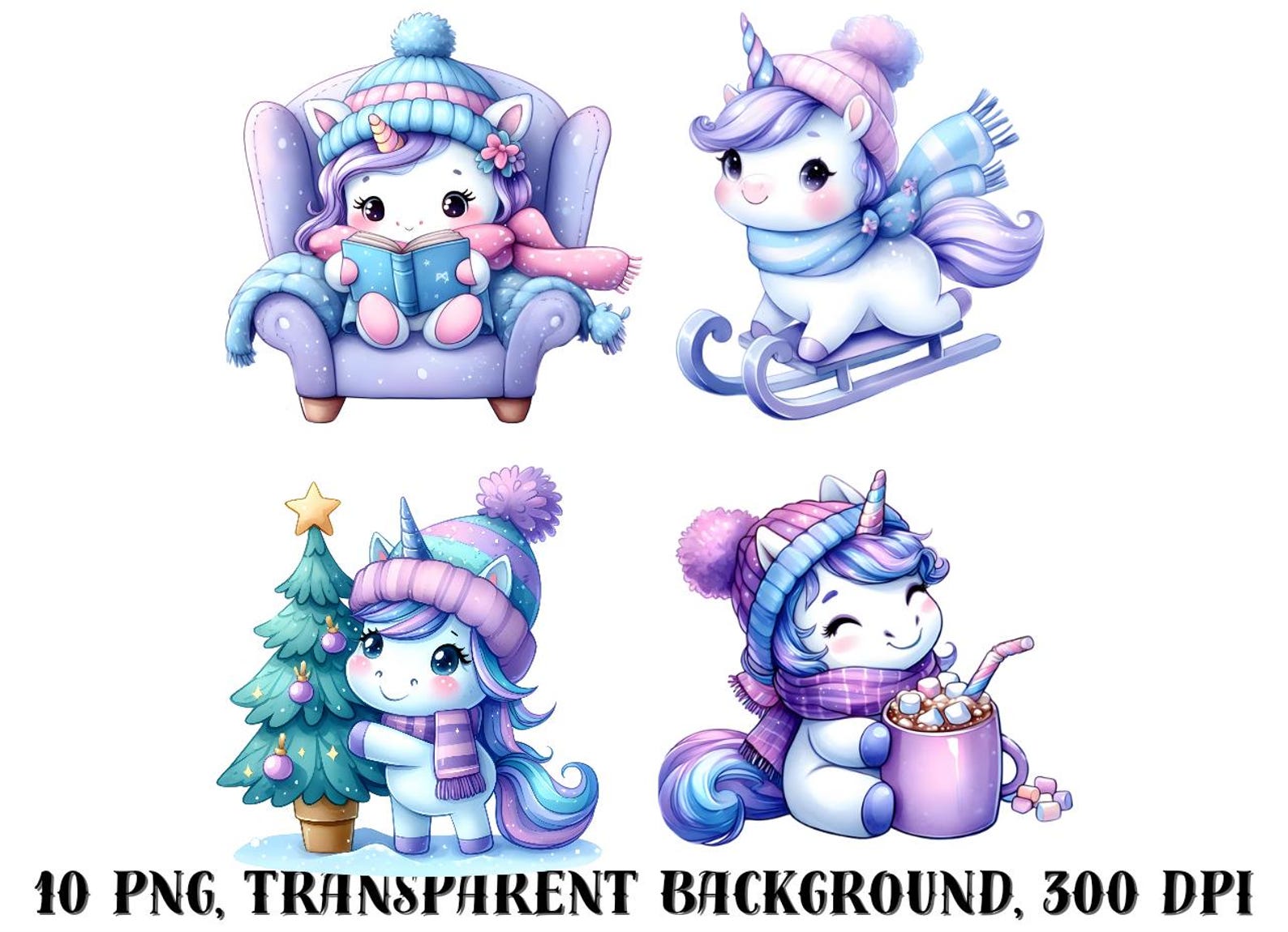 Unicorn Clipart, Unicorn Png, Unicorn Clip Art, Christmas Unicorn ...