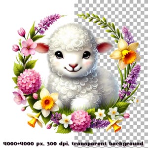 Spring Clipart Cute Sheep Clipart Spring Sheep Png Cute Spring Lamb ...