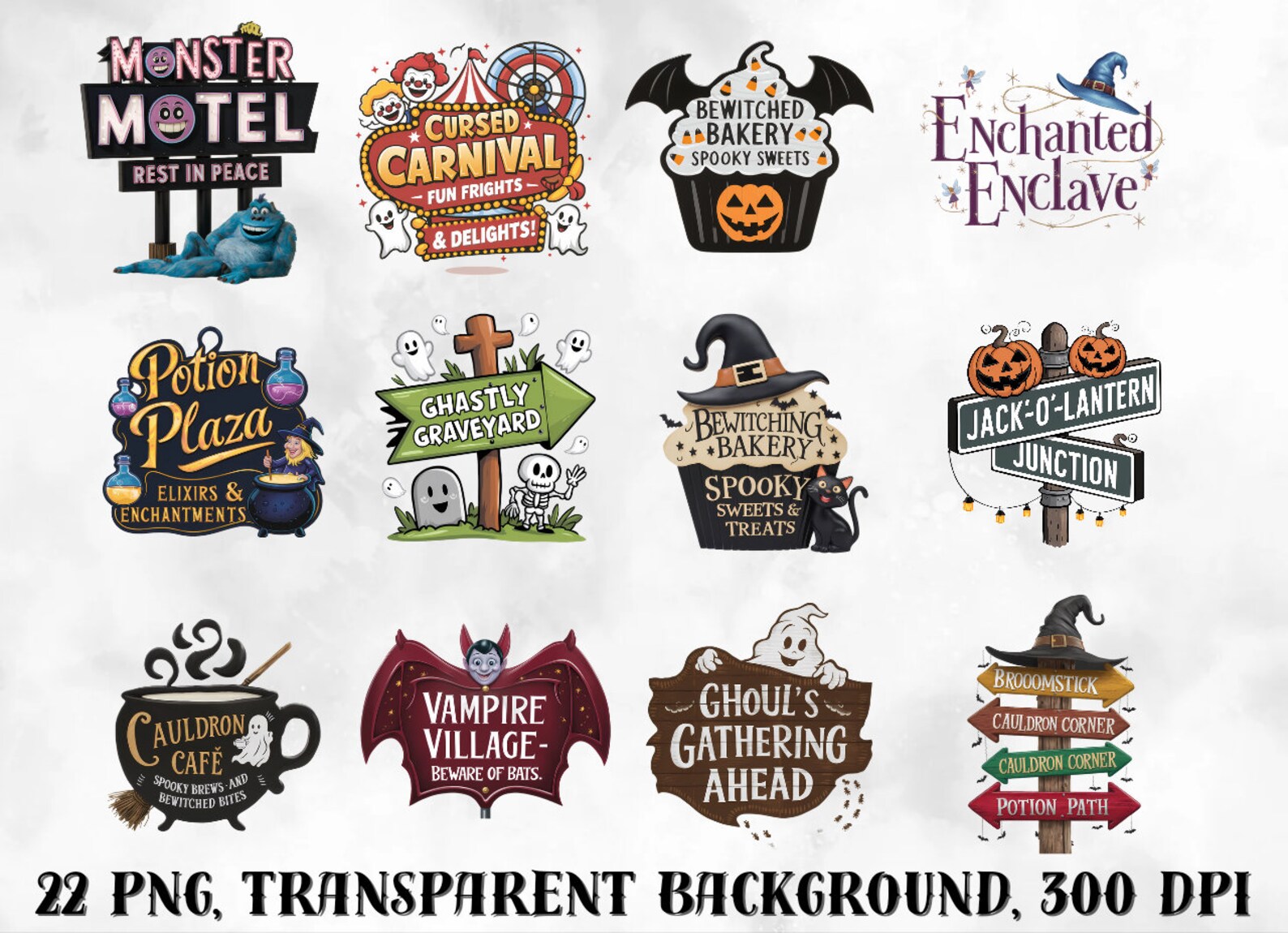 Halloween Clipart, Funny Halloween Png, Spooky Clipart, Cute Halloween ...