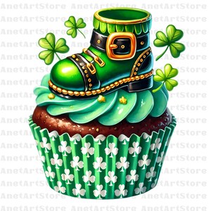 Cupcake Clipart St Patrick's Day Clipart Green Clipart Clover Clipart ...