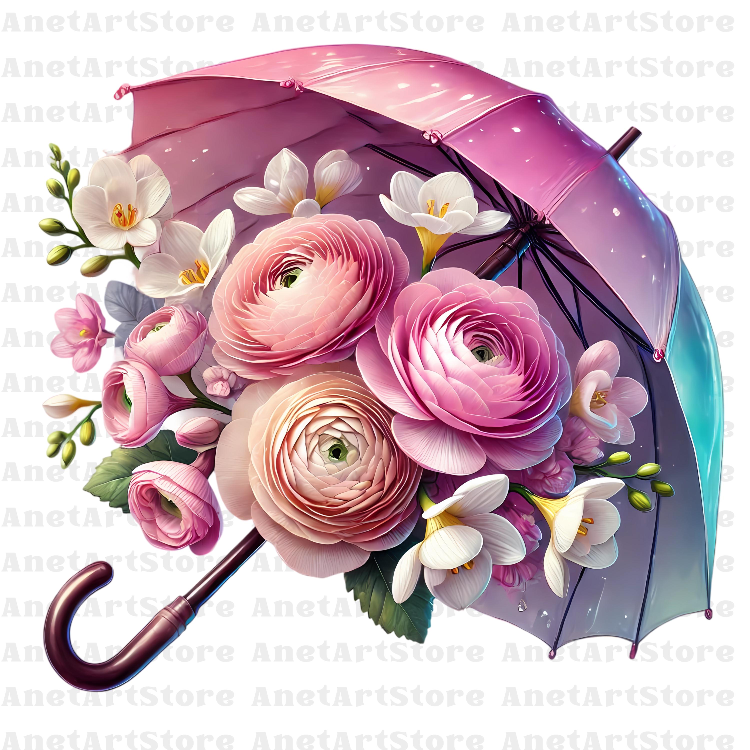 Spring Clipart Spring Floral Clipart Floral Umbrella Png Hello Spring ...