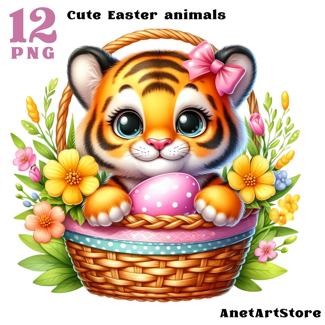 Cute Farm Animals Clipart Easter Clipart Farmhouse Illustration Easter ...