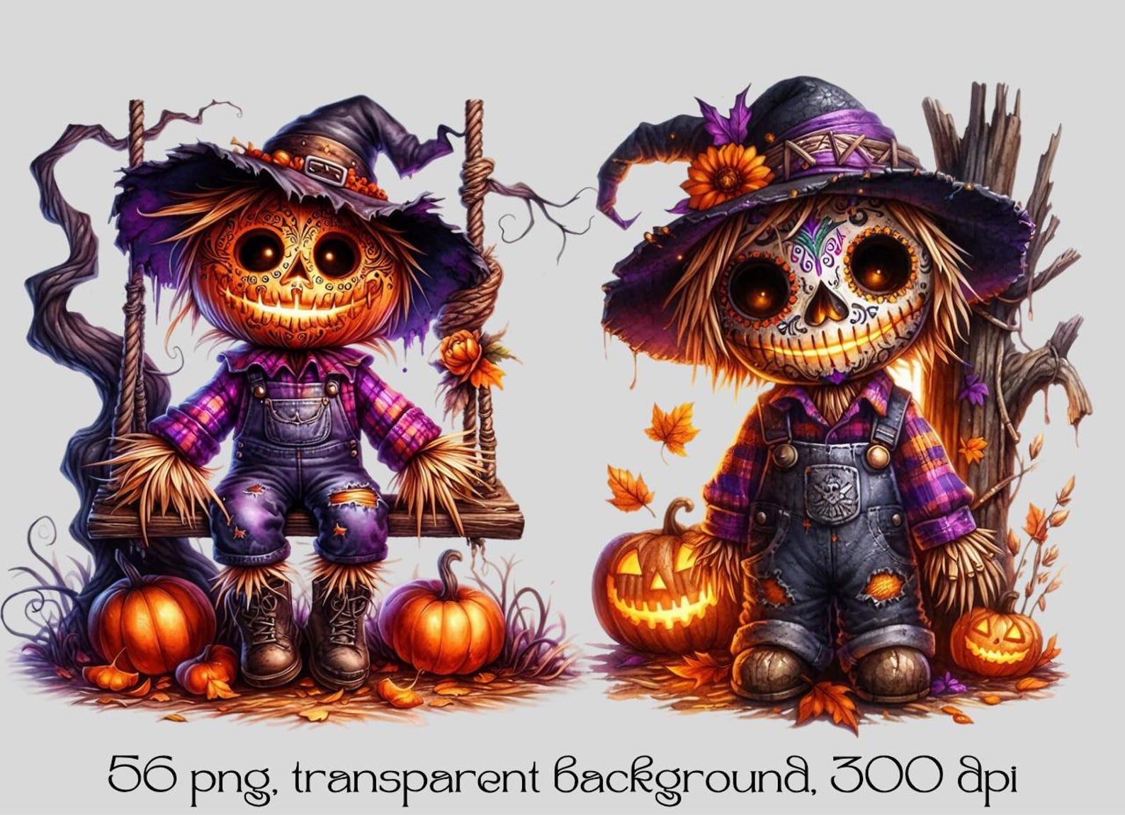 Scarecrow Clipart Fall Scarecrow Png Cute Scarecrow Graphic, Halloween ...