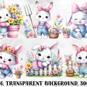 Spring Clipart, Spring Bunnies Png, Mothers Day Cliart, Easter ...