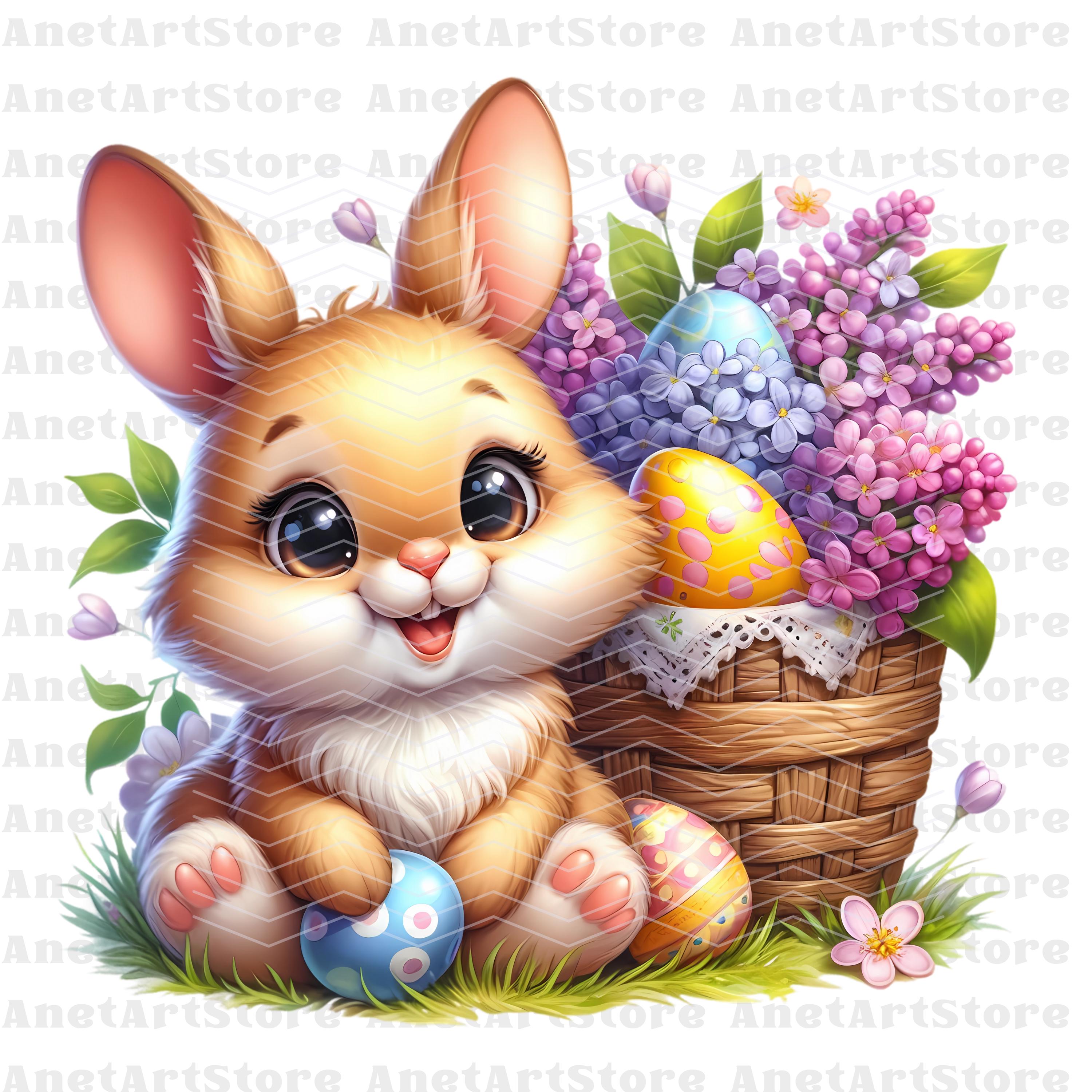 Cute Farm Animals Clipart Easter Clipart Farmhouse Illustration Easter ...